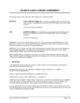 Source Code License Agreement Template
