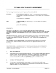 Technology Licensing Agreement Template