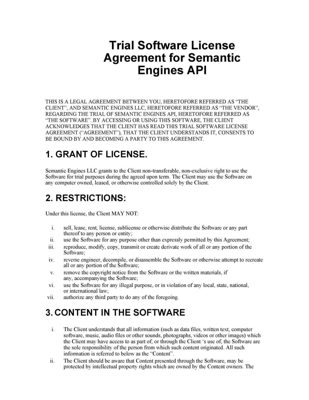 Api License Agreement Template