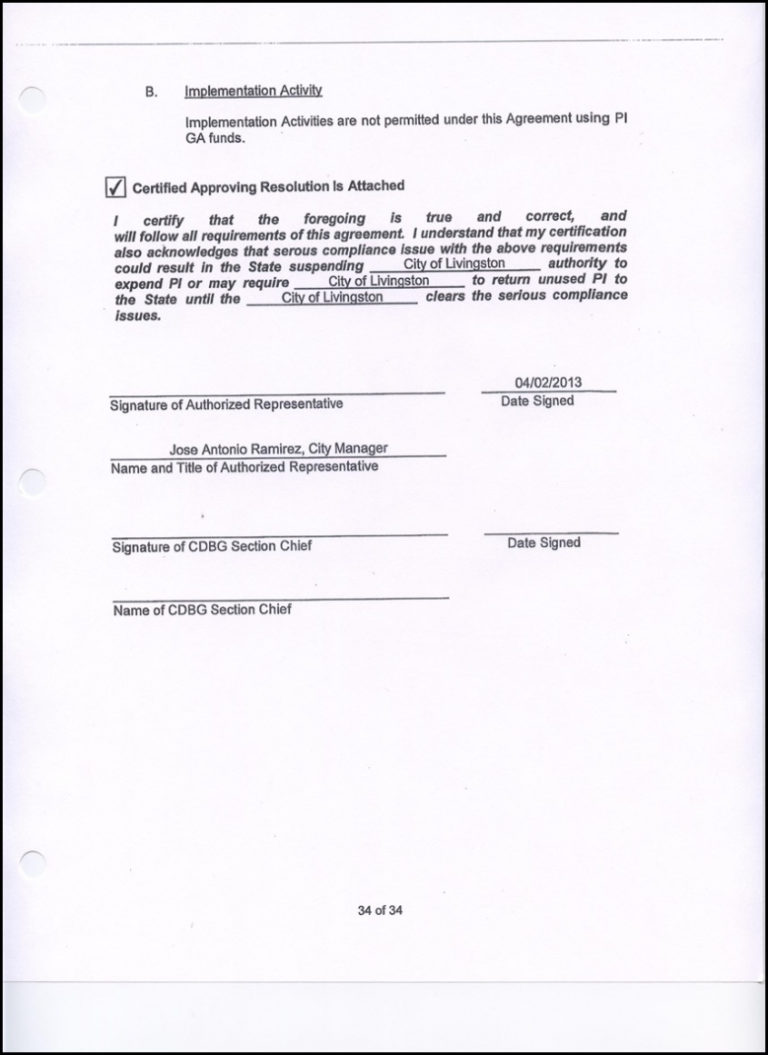 Sample 2 Resolution Approving The Community Development Block Cdbg ...