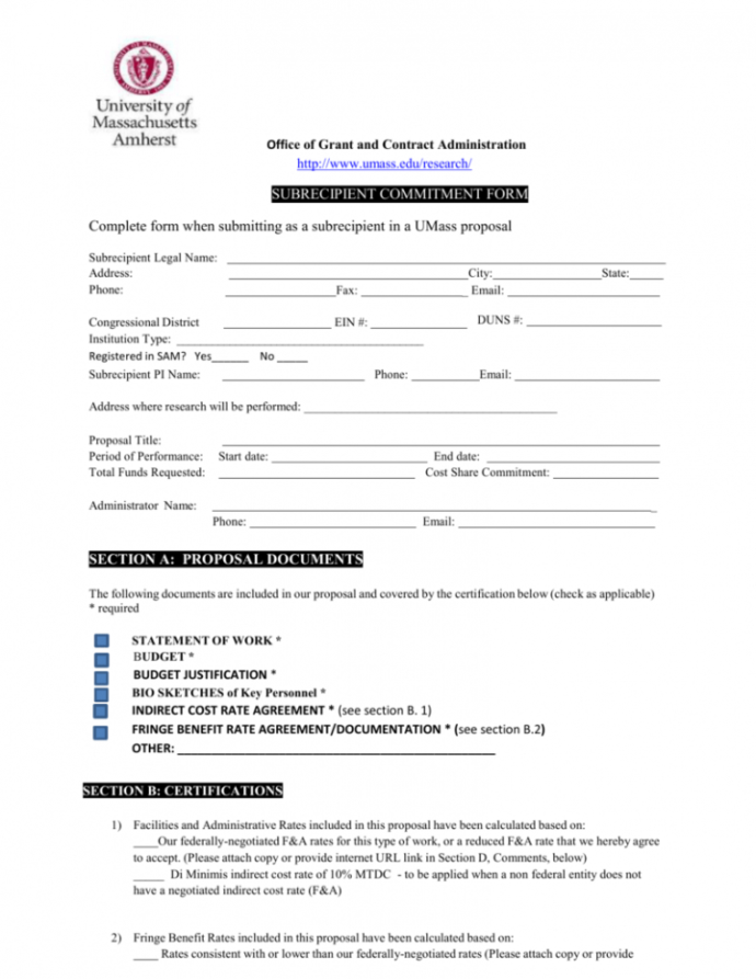 Sample Uma Subrecipient Form Cdbg Subrecipient Agreement Template PDF ...
