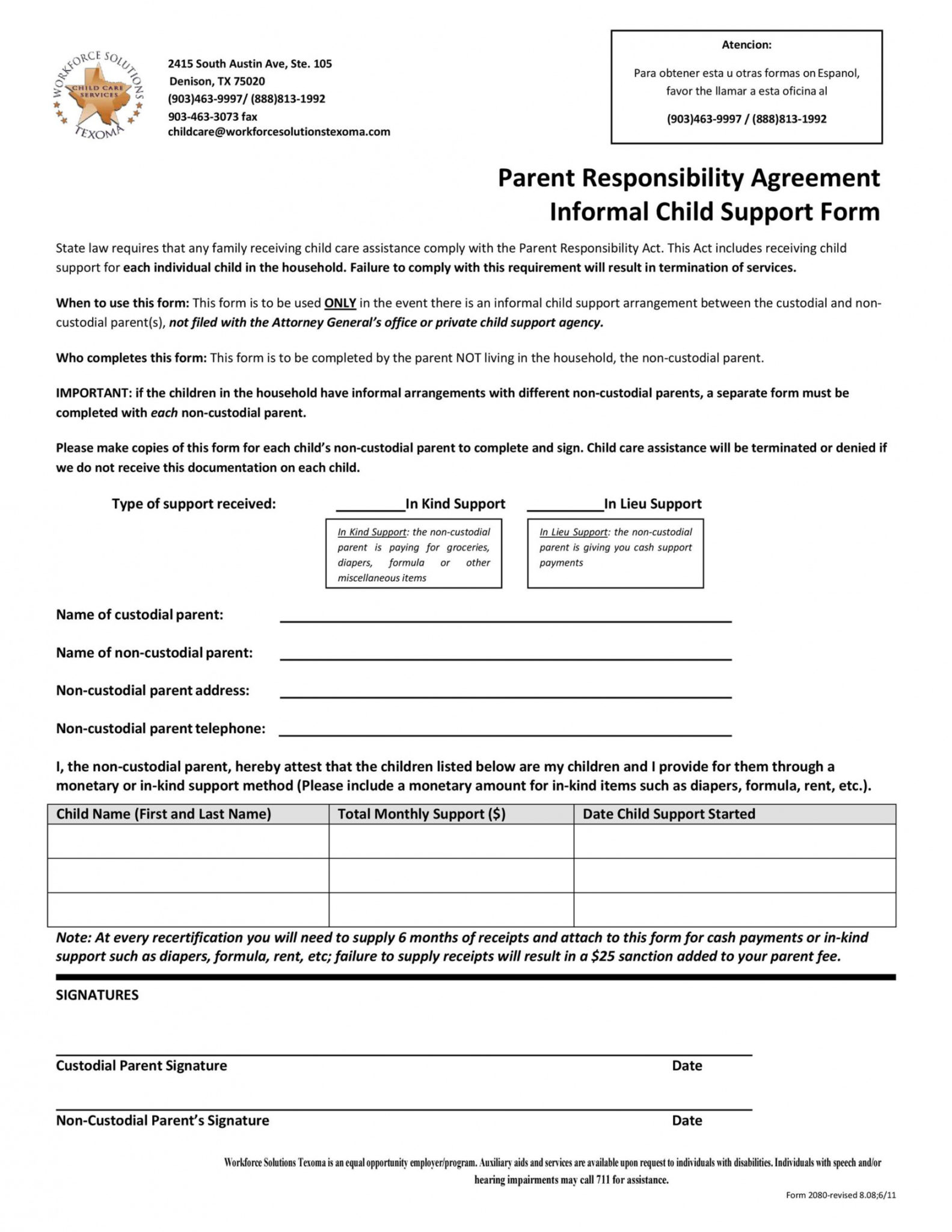 Printable 32 Free Child Support Agreement Templates Pdf & Ms Word Child ...