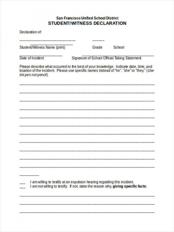 Editable 13 Witness Statement Forms Free Pdf Doc Format Download 