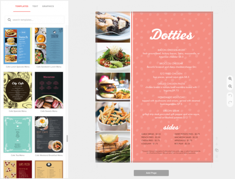 Editable Diner Menu Maker Fullcolor Multipage Menus Musthavemenus Retro ...