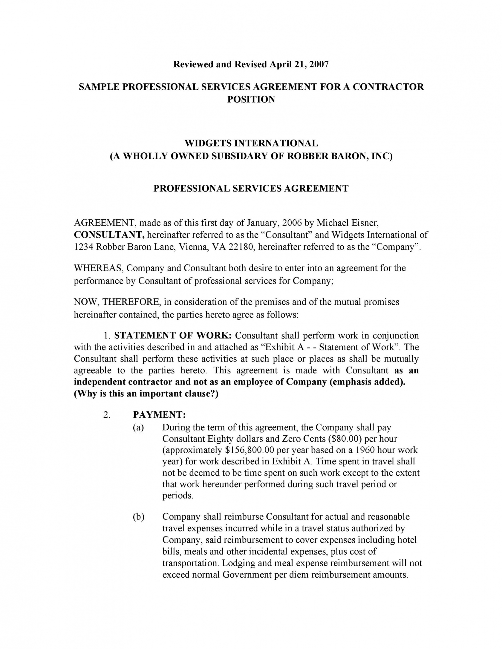 Printable 50 Professional Service Agreement Templates Contracts