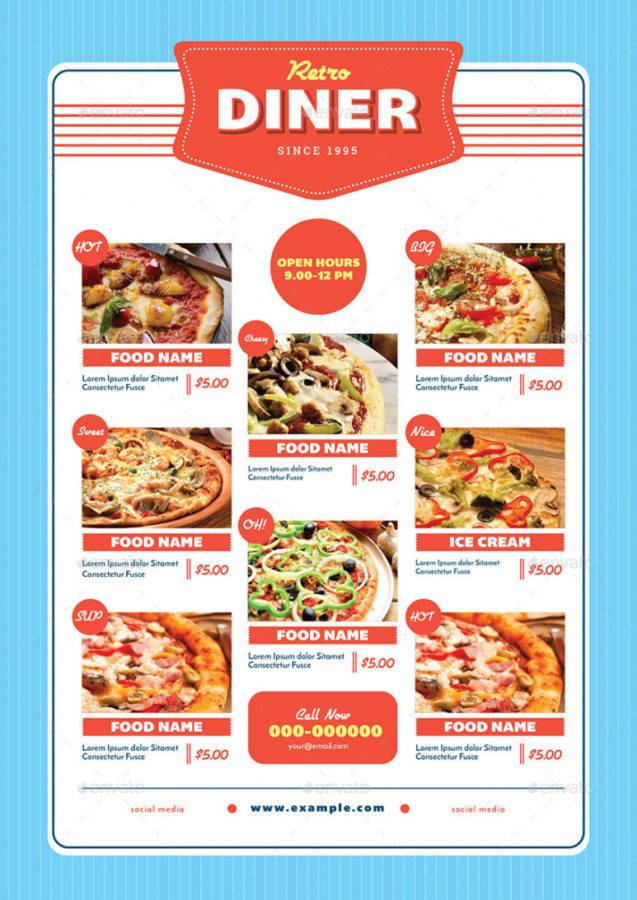 Sample Retro Diner Menu Retro Diner Menu Template Example ...