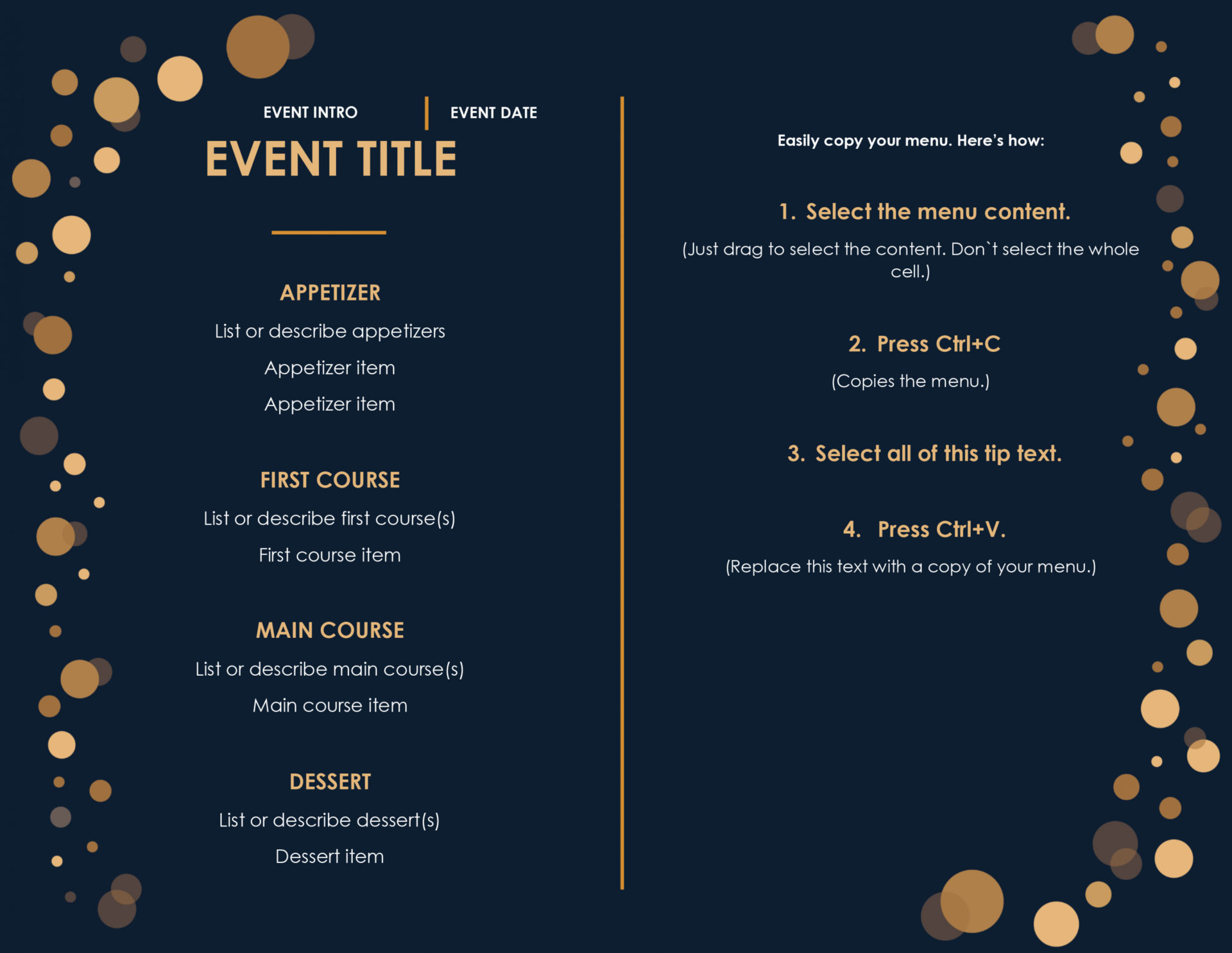 Editable 32 Free Simple Menu Templates For Restaurants Cafes And Fancy ...