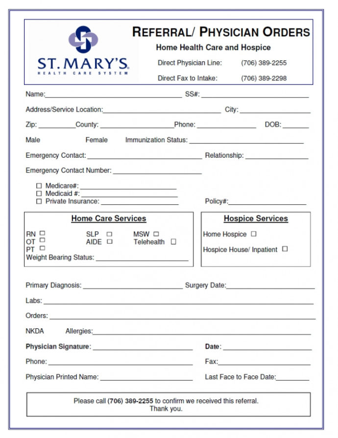 Editable Hospital Admission Form Word Template Sitemadison Hospital ...
