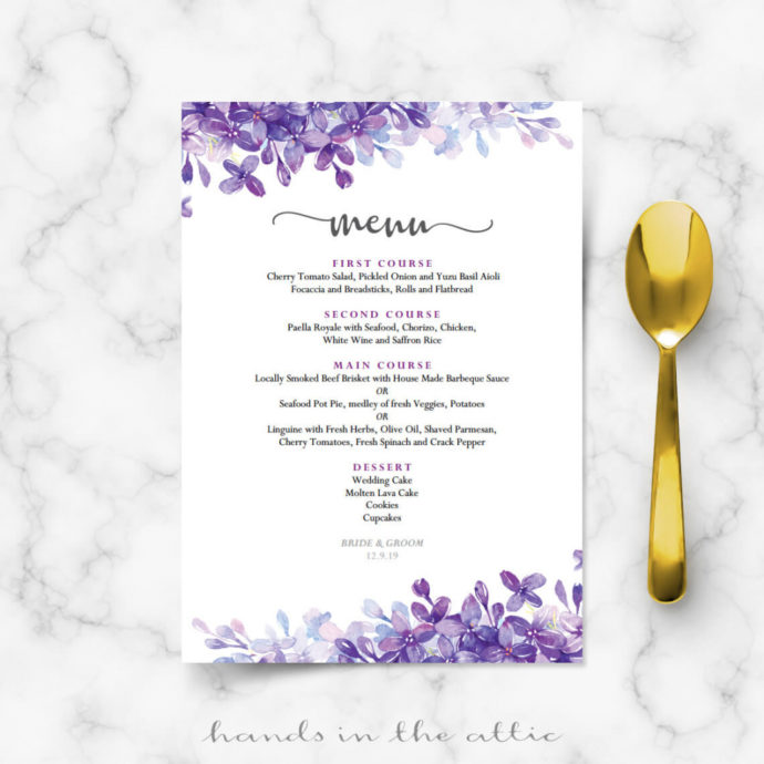 Printable Rehearsal Dinner Menu Rehearsal Dinner Menu Template Word 