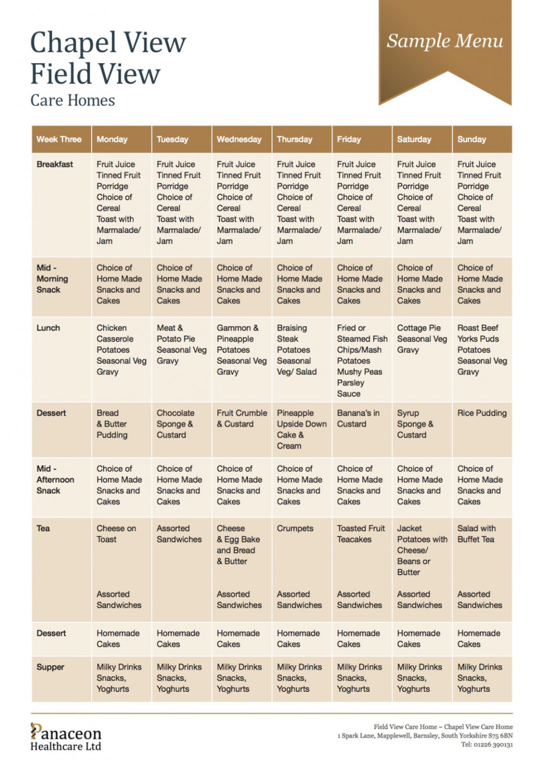 What's Cooking Chapel View & Field View Care Homes Barnsley Nursing ...