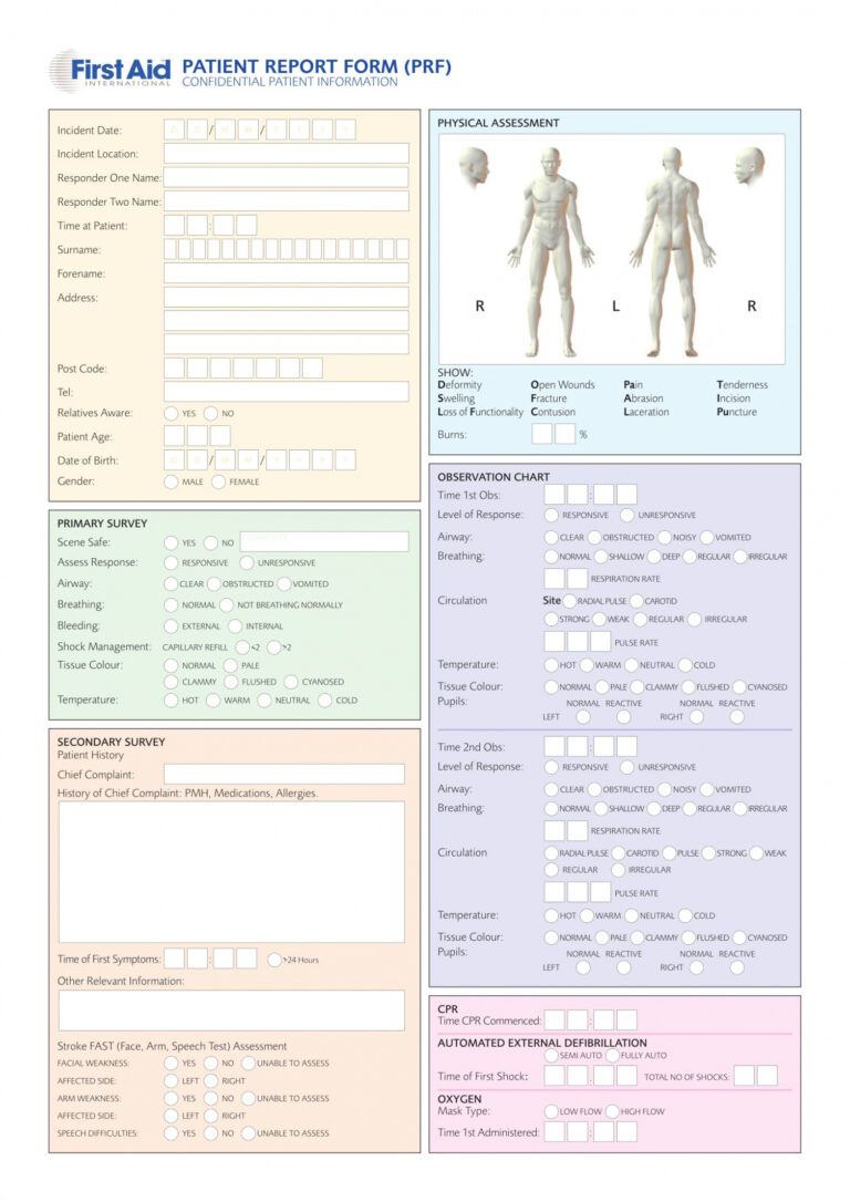Free 14 Patient Report Forms In Pdf Ms Word Patient Report Form ...