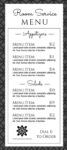 Room Service Menu Template