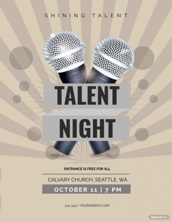 Sample Free Talent Show Flyer Template Word Doc Psd Apple Talent Show ...