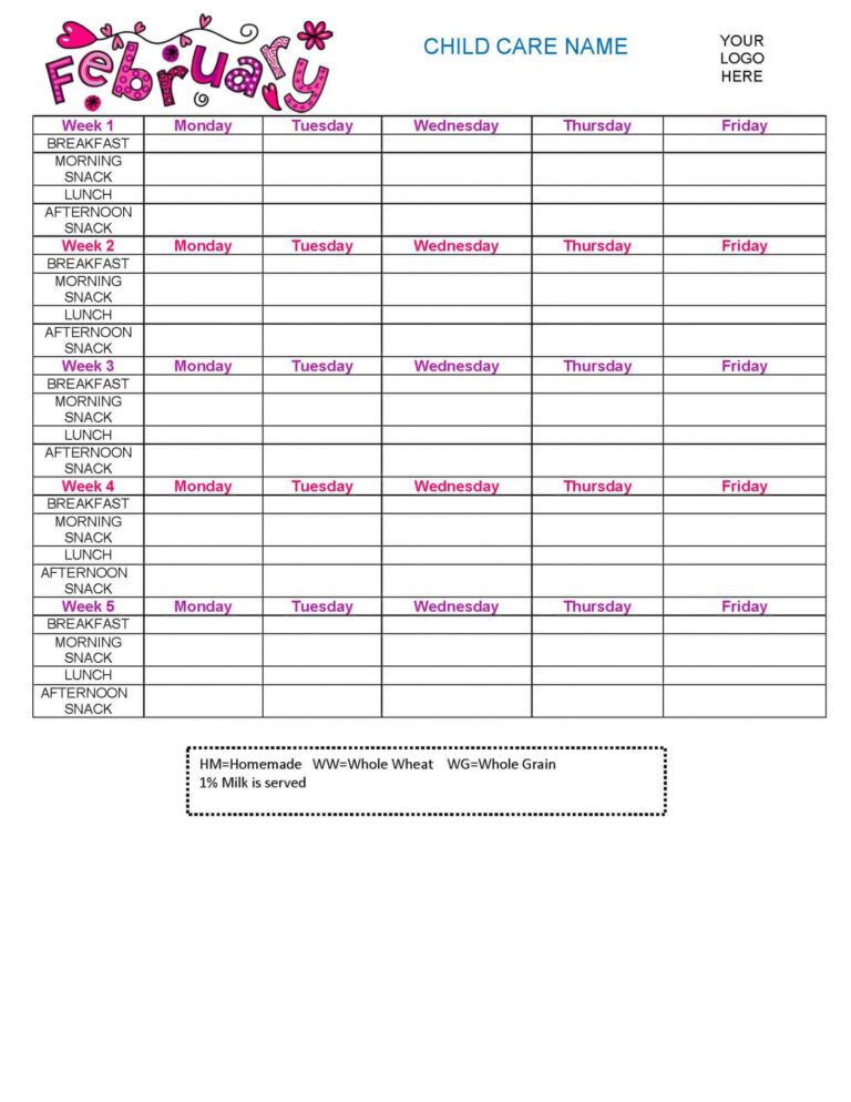 Editable Editable Monthly Child Care Menu Templates Jandec Child Care ...