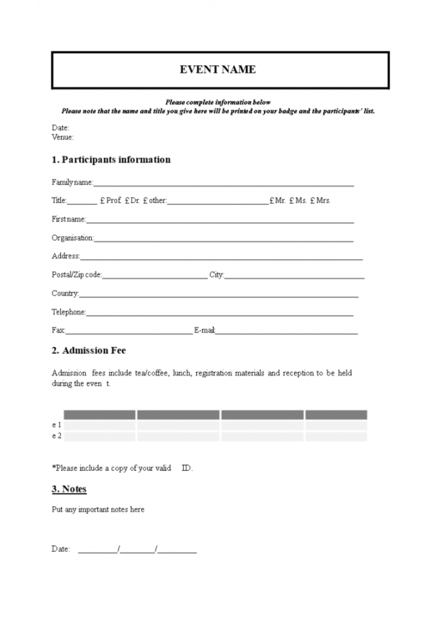 Editable Template Conference Registration Form Template Conference ...