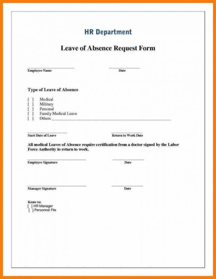 Free Leave Of Absence Form Template ~ Addictionary Medical Leave Of ... Free Leave Of Absence Form Template ~ Addictionary Medical Leave Of ...