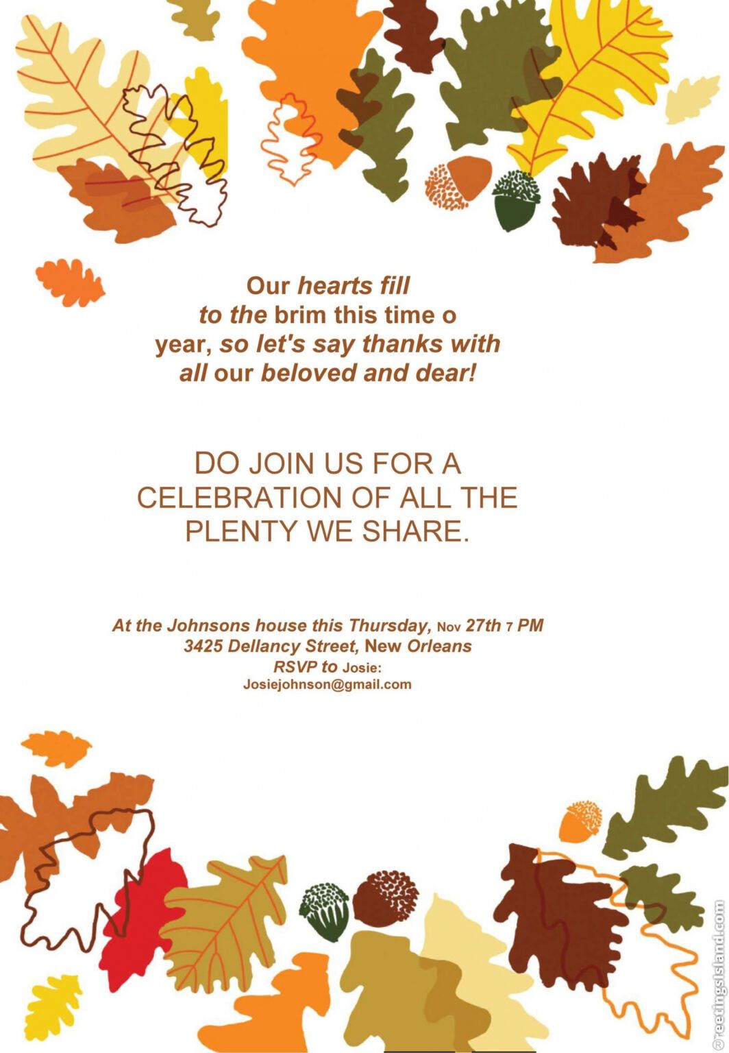 Thanksgiving Menu Templates