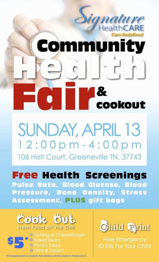 Health Fair Flyer Template Free ~ Addictionary Health Fair Poster ...