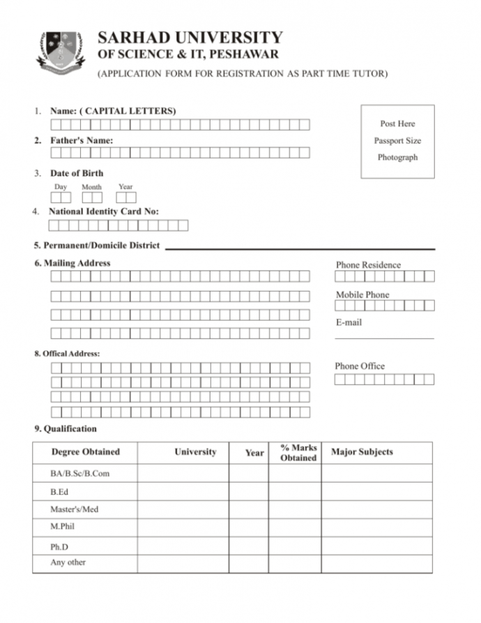 Tutor Registration Form Tutoring Registration Form Template Sample ...