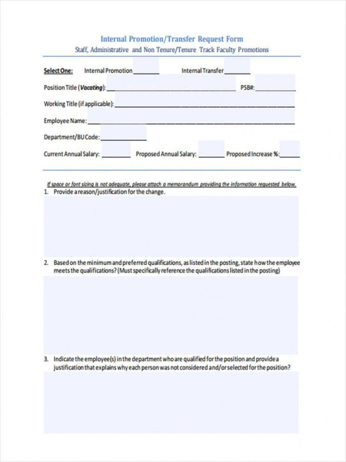 Free Free 8 Promotion Request Forms In Pdf Ms Word Promotion Request ...