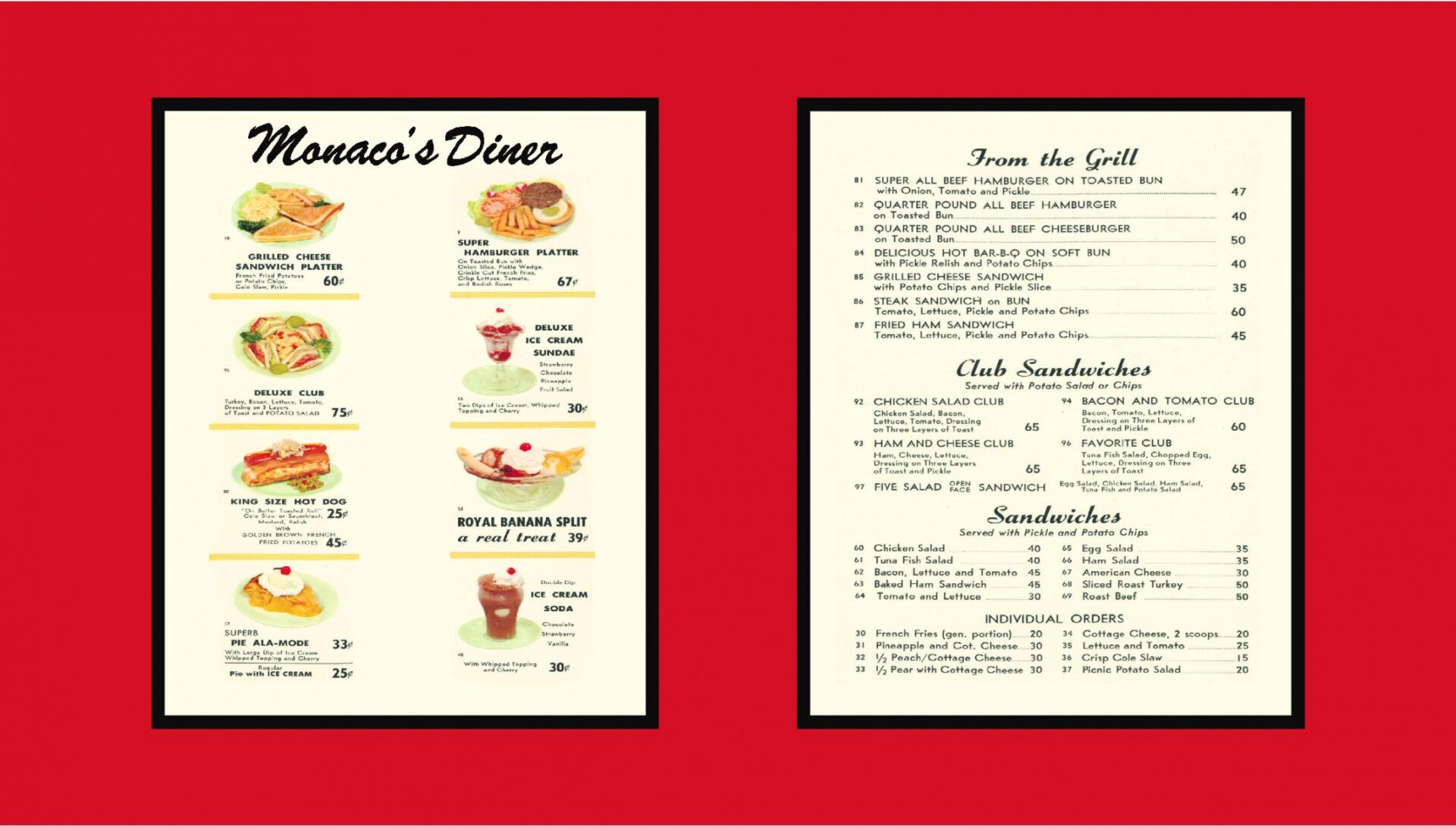 Free Vintage Diner Menu I Say Jim's Retro Diner Is A Images 50S Diner ...