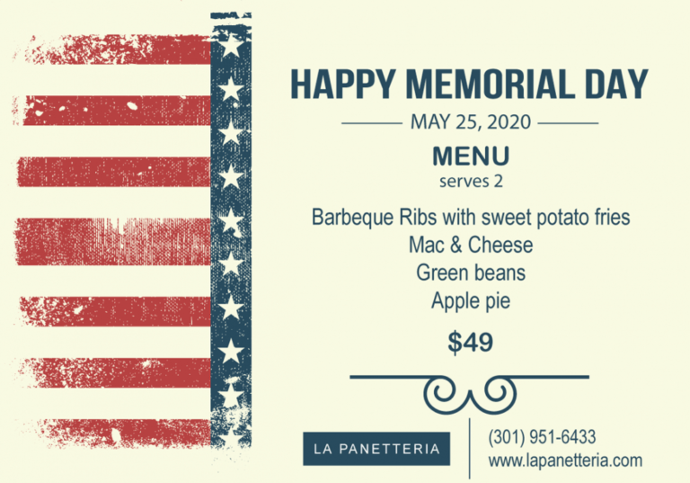 Sample Memorial Day Special Menu Memorial Day Menu Template PDF ...