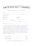Talent Show Registration Form Template