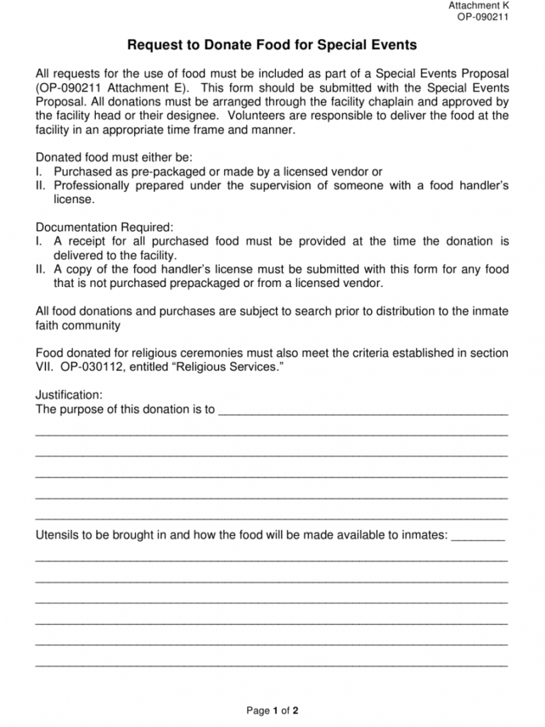 Best Food Request Form Template Word Sample | Minasinternational
