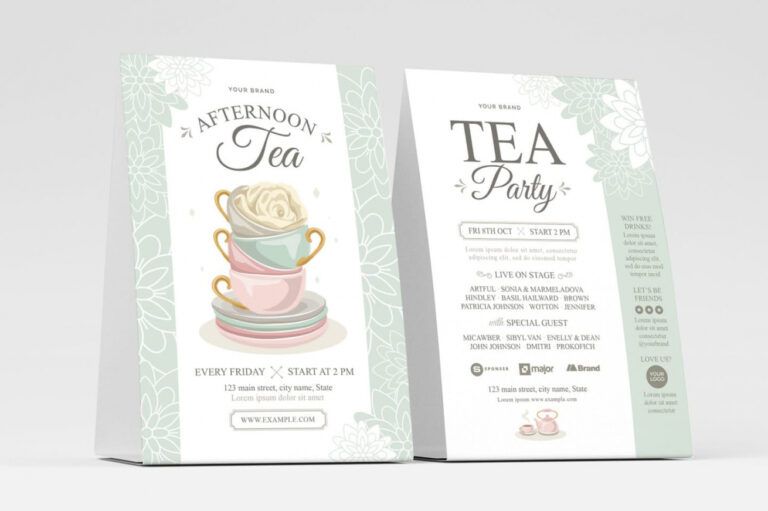 Costum High Tea Menu Template PDF Example | Minasinternational