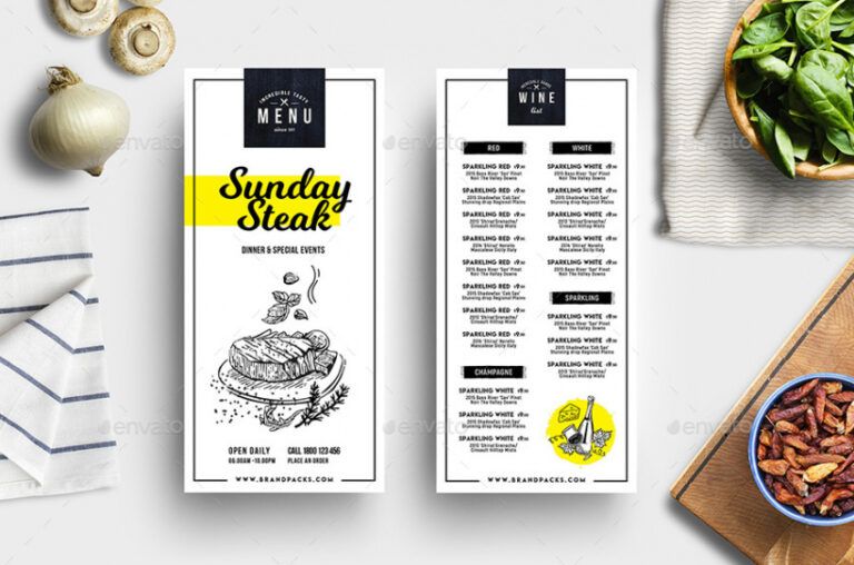 Printable 28 Takeaway Menu Designs And Examples Psd Ai Examples ...