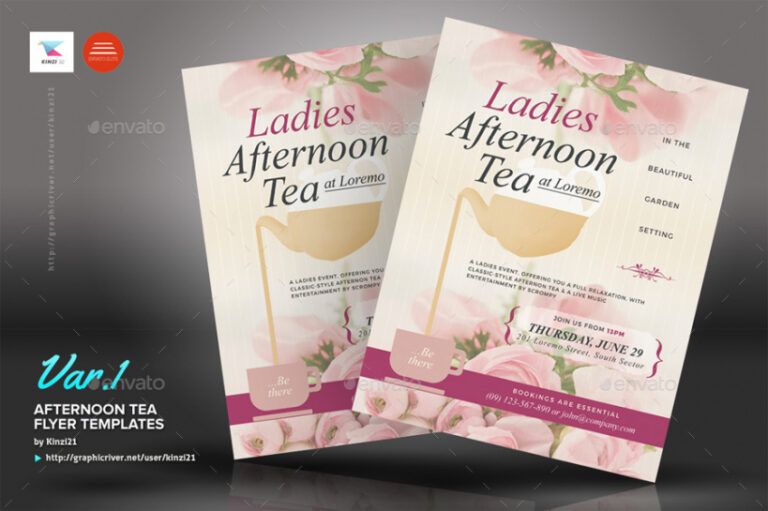 Professional High Tea Menu Template Word Sample | Minasinternational