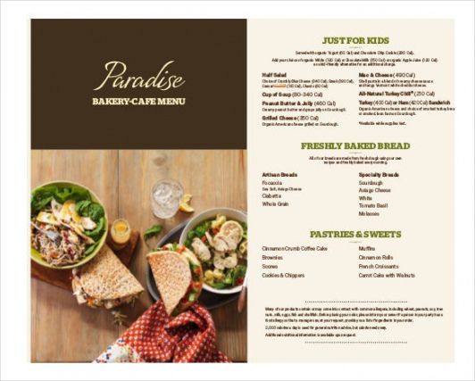 Printable A La Carte Menu Template Doc Example Minasinternational