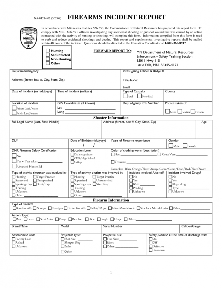 Editable Fire Incident Report Form Template Doc Example ...