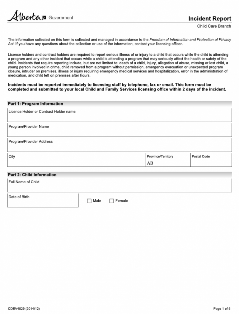Professional Vehicle Property Incident Report Form Template Doc Sample ...