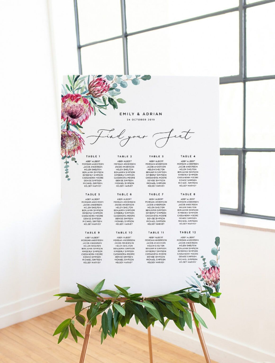 Free Seating Chart Poster Template PDF Sample | Minasinternational