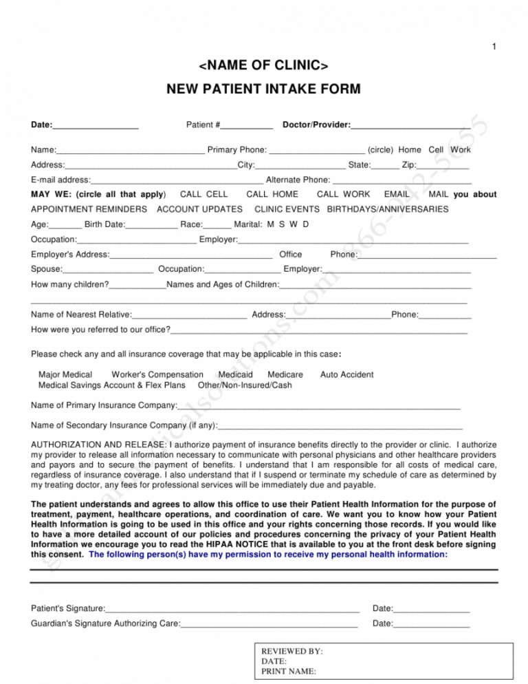Editable Medical Office Patient Registration Form Template Doc Sample ...