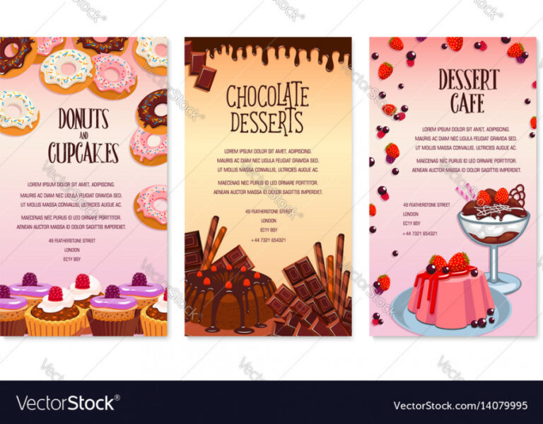 Editable Menu Cupcake Bakery Template Word Example | Minasinternational