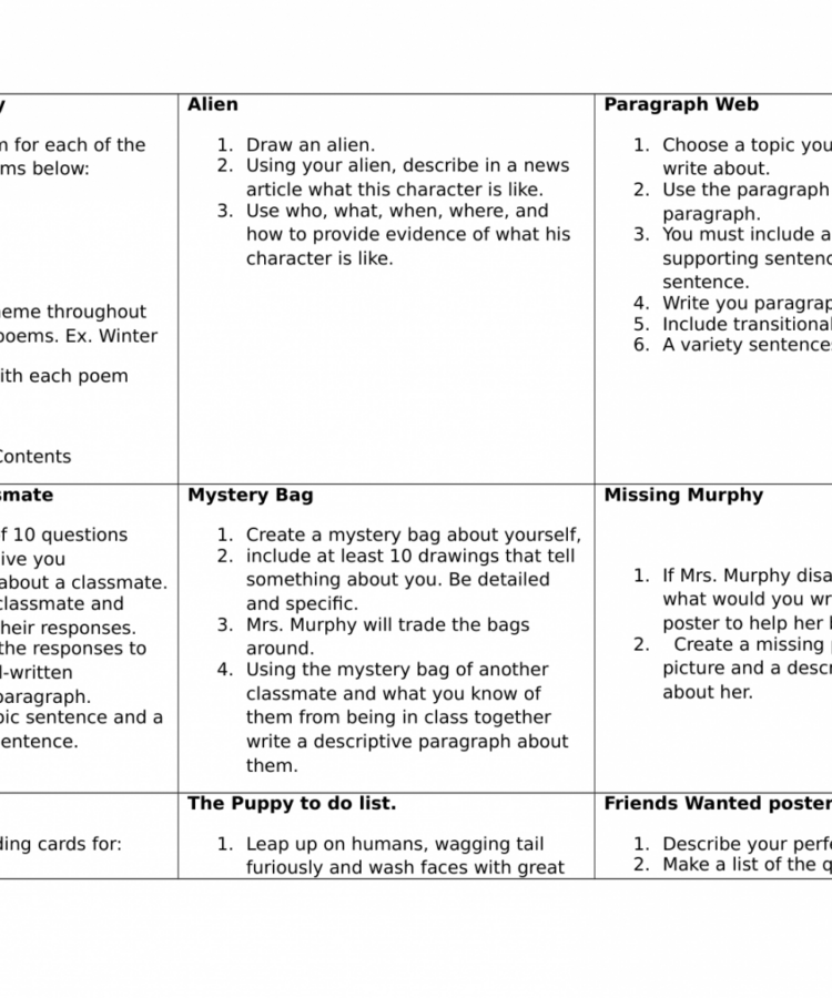 Hospital Patient Menu Template