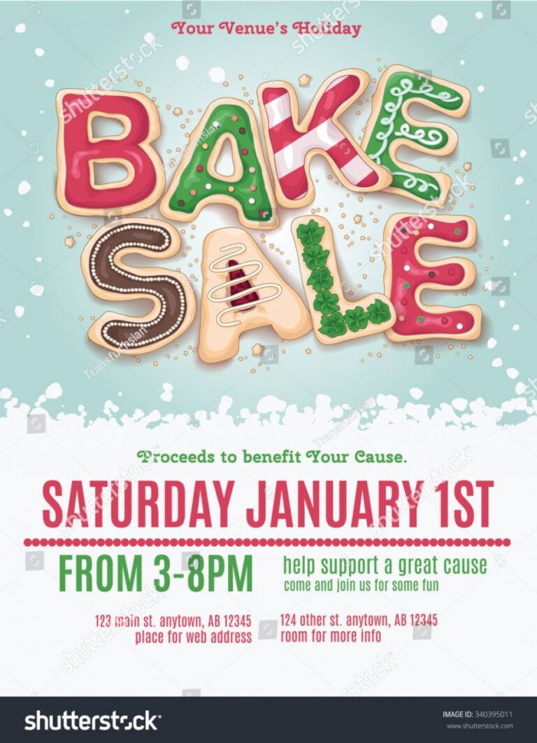 Printable Bake Sale Order Form Template Example | Minasinternational