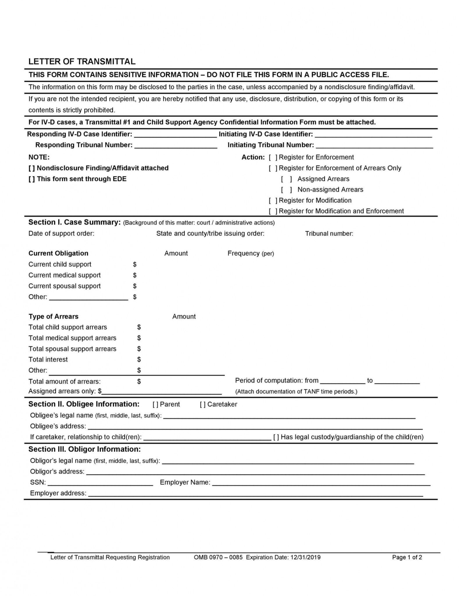 Printable Letter Of Transmittal Form Template PDF | Minasinternational