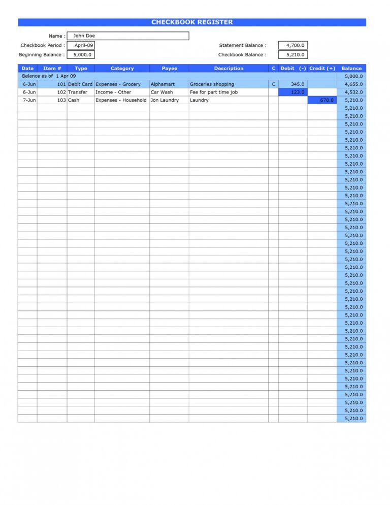 Bank Account Registration Form Template