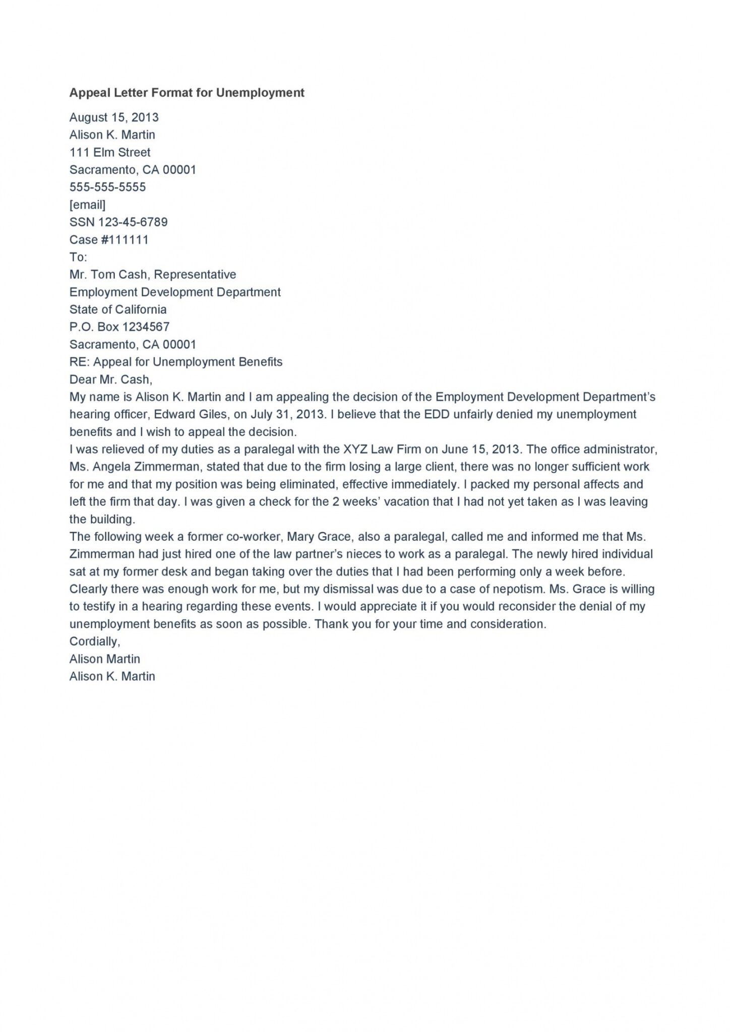 Student Appeal Form Template