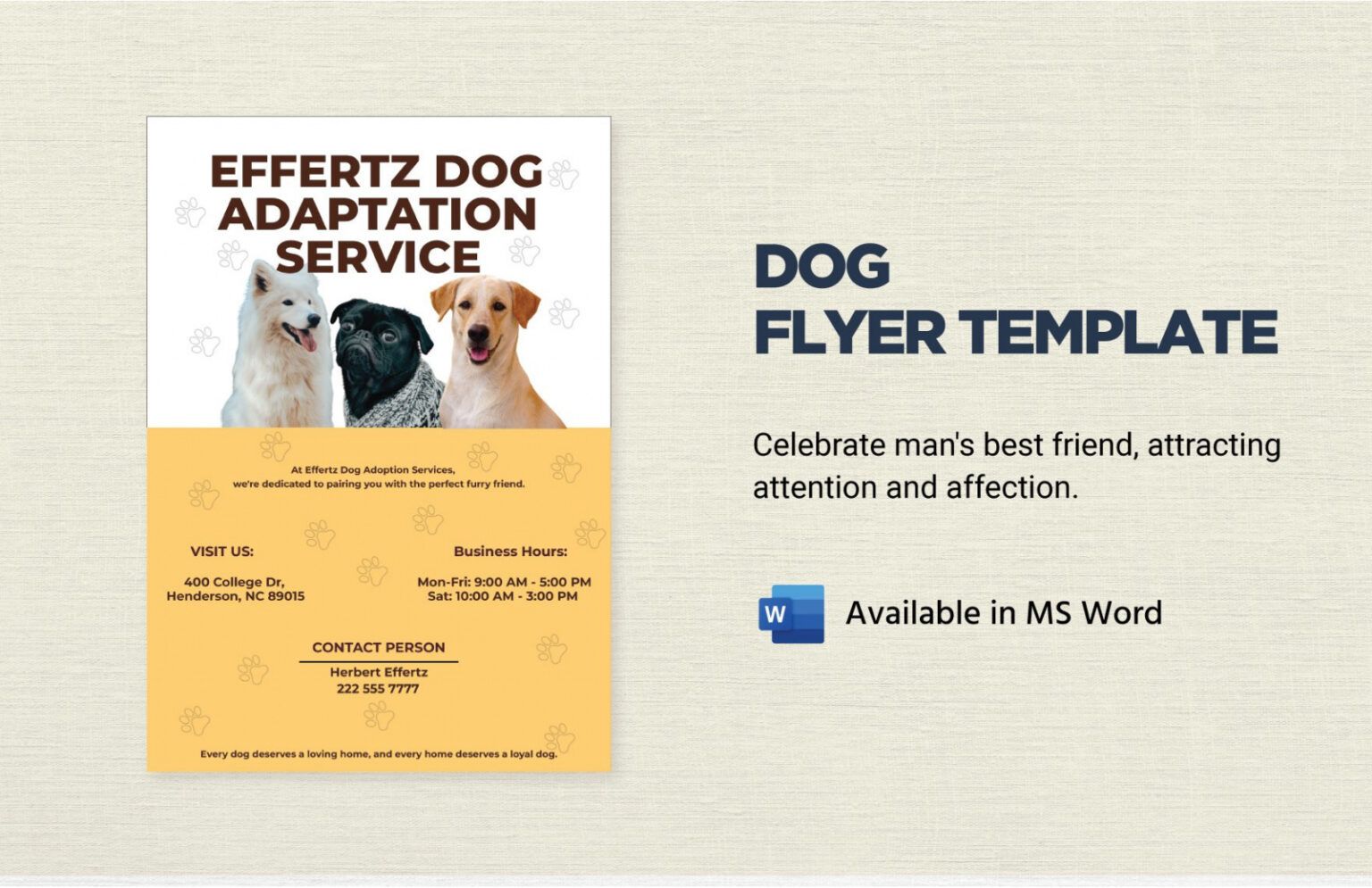 Editable Dog Show Poster Template PDF Sample | Minasinternational