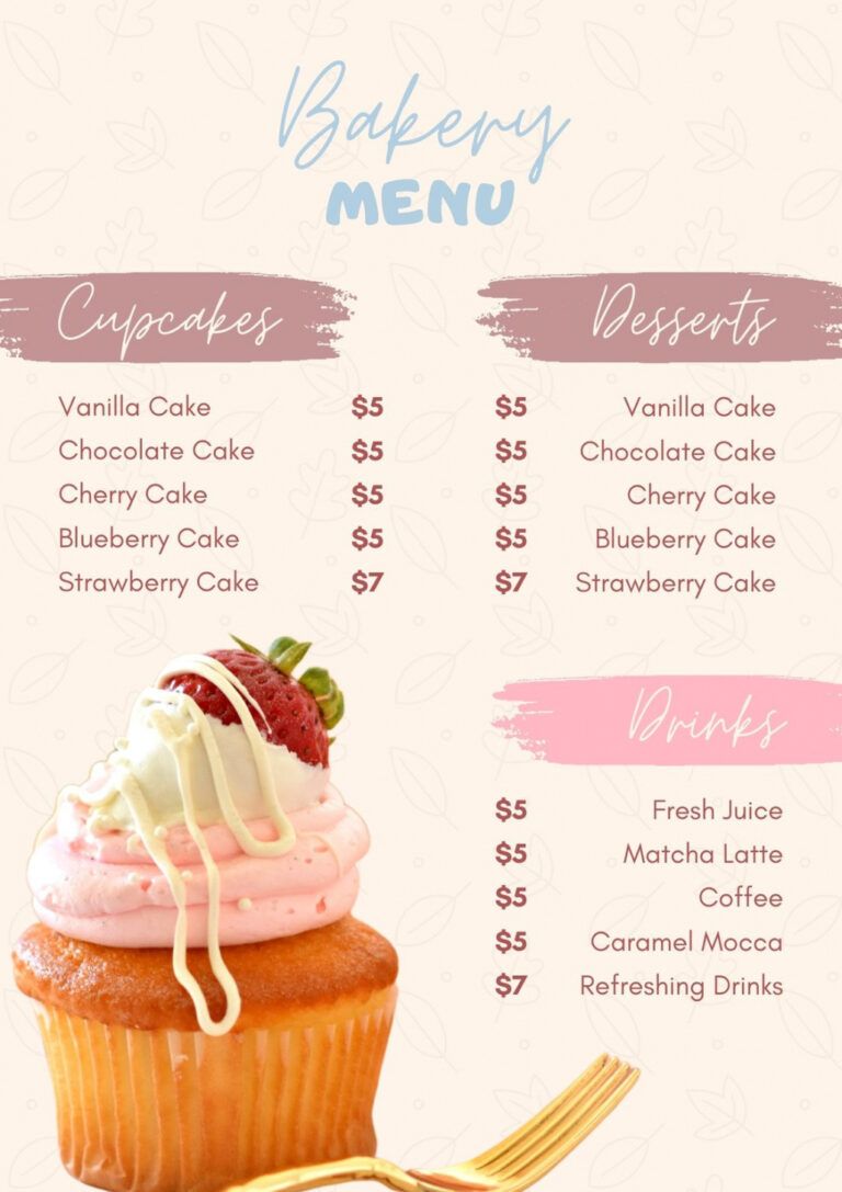 Stand Up Menu Template
