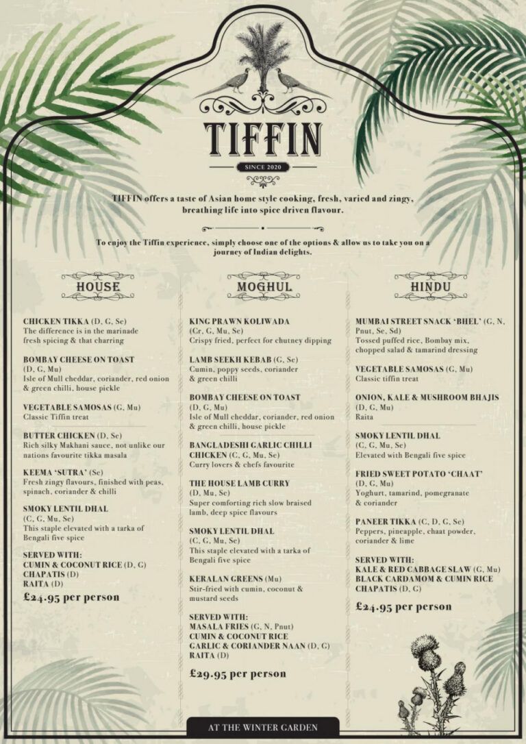 Editable Tiffin Service Menu Template PDF Example | Minasinternational
