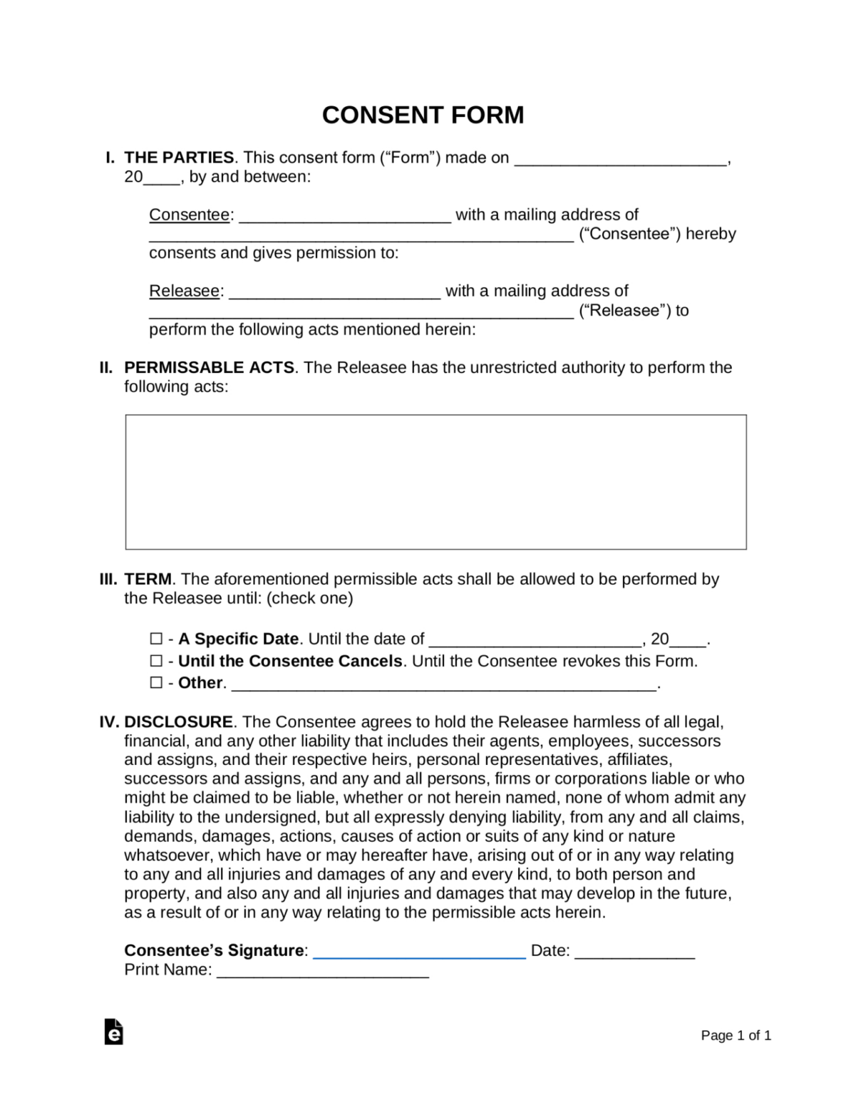 Best Patient Informed Consent Form Template PDF Sample | Minasinternational