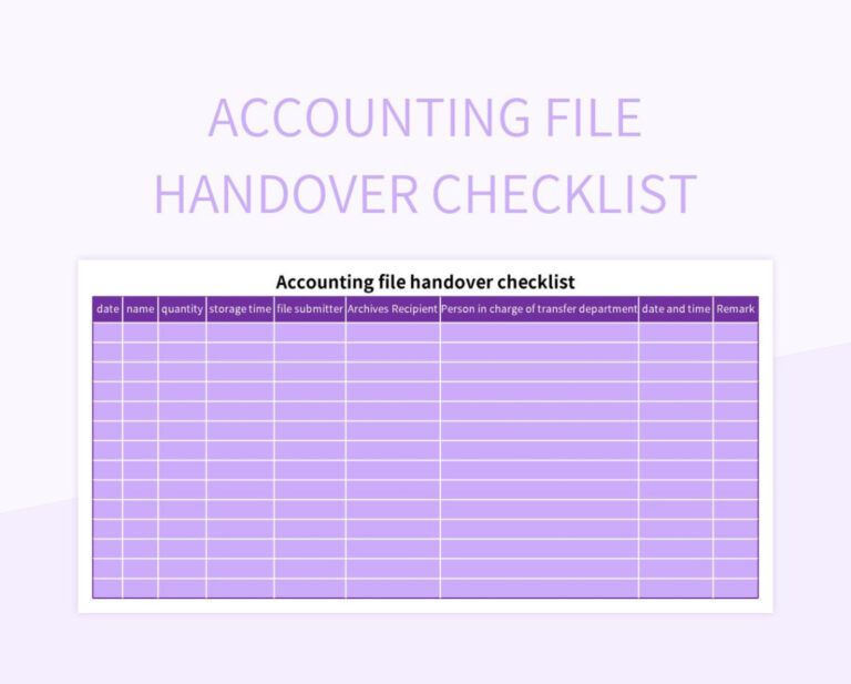 Vehicle Handover Form Template