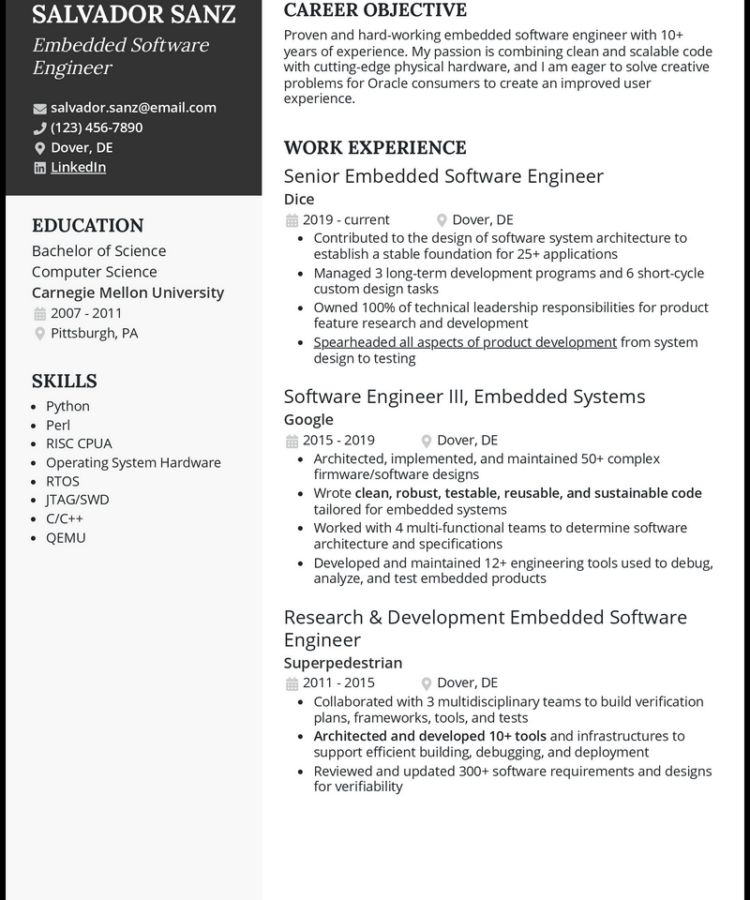 Japanese Resume Template in English